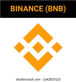 Cryptocurrency Logo Binance On White Background Stock Vector (Royalty ...