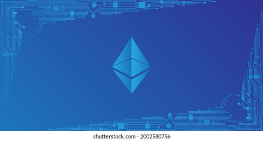Cryptocurrency Logo Eth Digital Line Pattern Stock Vector (Royalty Free ...