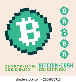 Cryptocurrency Pixel Art Coin Abstract Stock Vector (Royalty Free ...
