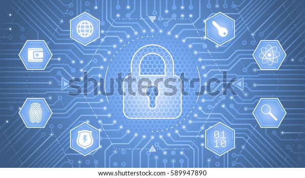 Cryptology Concept Illustration Infographical Template On Stock Vector ...
