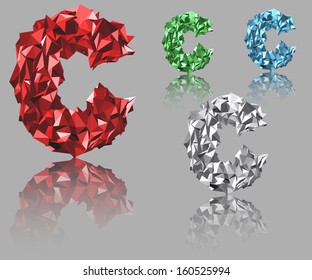 Crystal Alphabet Vector Stock Vector (Royalty Free) 160525994 ...
