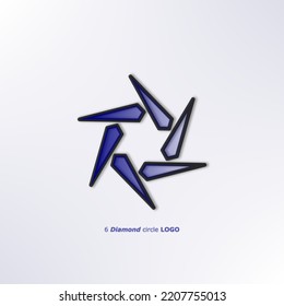 Crystal Diamond Circle Transparent Logo Design Stock Vector (Royalty ...