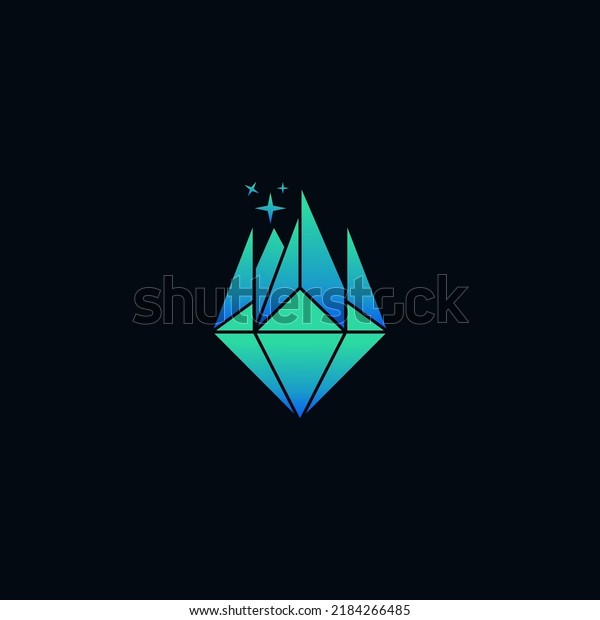 Crystal Diamond Stone Logo Design Vector Stock Vector (Royalty Free ...