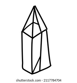 Crystal Doodle Illustation Isolated On White Stock Vector (Royalty Free ...