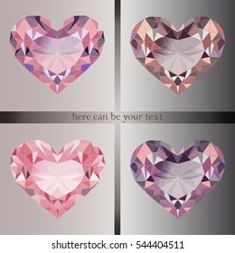 Crystal Heart Vector Illustration Stock Vector (Royalty Free) 544404511 ...