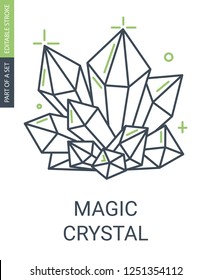 Crystal Icon Rpg Game Magic Crystal Stock Vector (Royalty Free ...
