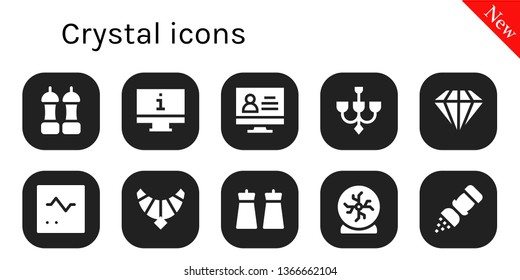 Crystal Icon Set 10 Filled Crystal Stock Vector (Royalty Free ...