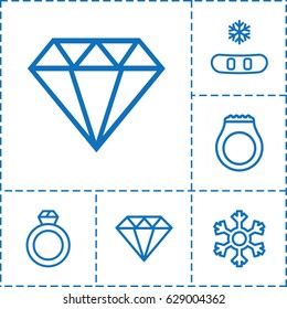 Crystal Icon Set 6 Crystal Outline Stock Vector (Royalty Free ...