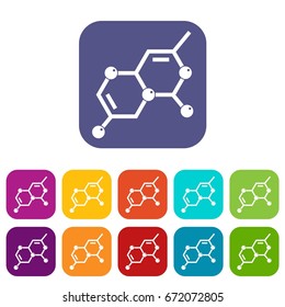 Crystal Lattice Icons Set Vector Illustration Stock Vector (Royalty ...