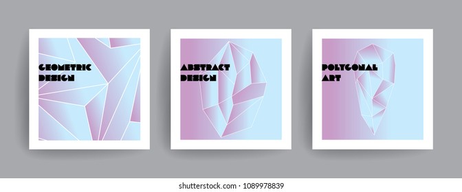 Crystal Polygon Design Set Cover Design Stock Vector (Royalty Free ...