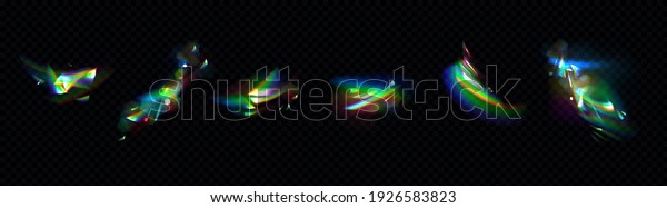 Crystal Rainbow Lights Refraction Effects Rays Stock Vector (Royalty ...