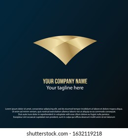 Crystal Shape Corporate Logo Collaboration Gradient Stock Vector ...