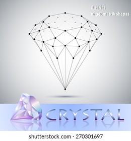 Crystal Structure Abstract Geometric Background Stock Vector (Royalty ...