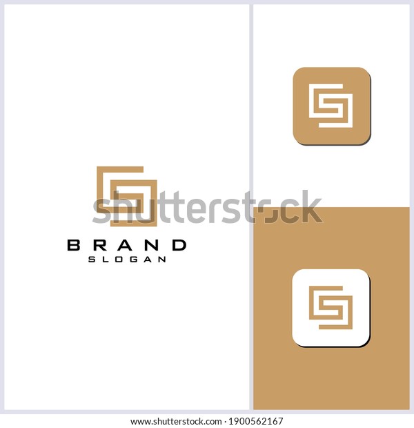 Cs Letter Combine Logo Designs Vector Stok Vektör (Telifsiz) 1900562167 ...