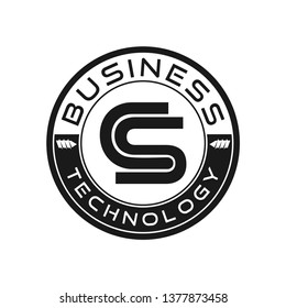Cs Letter Label Logo Stock Vector (Royalty Free) 1377873458 | Shutterstock