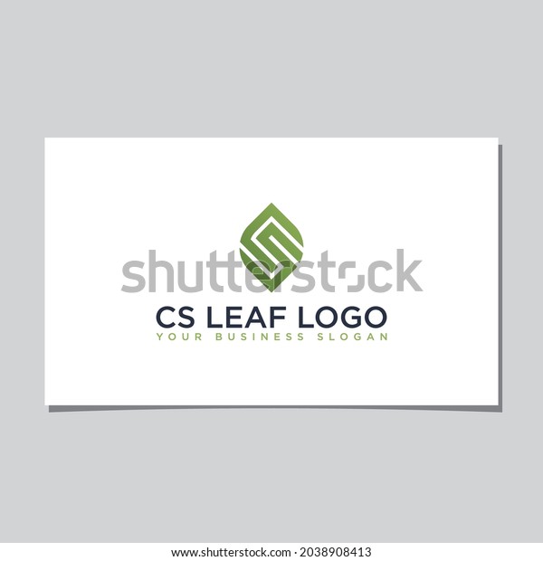 Cs Letter Leaf Logo Design Vector Stock Vector (Royalty Free) 2038908413