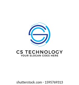 Cs Letter Logo Designs Cs Technology Stock Vector (Royalty Free ...