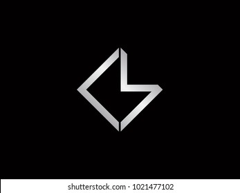 Cs Square Shape Silver Color Logo Stock Vector (Royalty Free ...