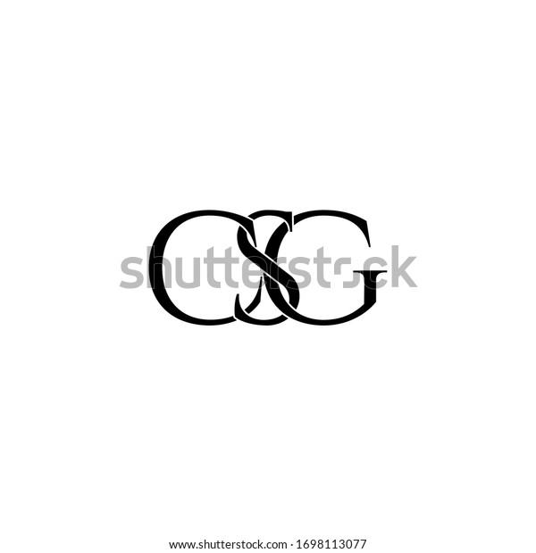Csg Letter Original Monogram Logo Design Stock Vector (Royalty Free ...