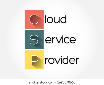 Csp Cloud Service Provider Acronym Technology Stock Vector (Royalty ...