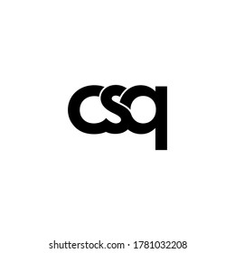 Csq Letter Original Monogram Logo Design Stock Vector (Royalty Free ...
