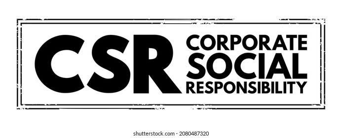 Csr Corporate Social Responsibility Type Business Stock Vector (Royalty ...