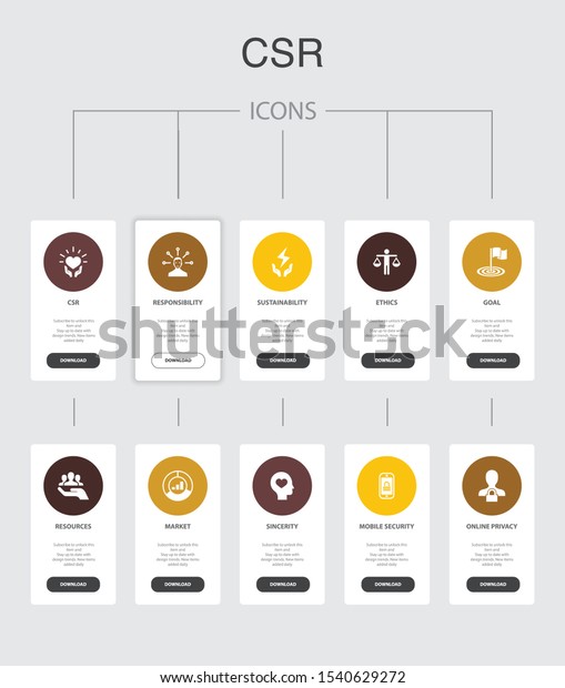 Csr Infographic 10 Steps Ui Design Stock Vector (Royalty Free ...