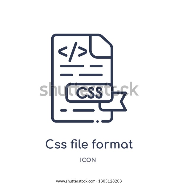 Css File Format Icon Programming Outline Stock Vector (Royalty Free) 1305128203 | Shutterstock