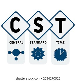 Cst Central Standard Time Acronym Business Stock Vector (Royalty Free ...