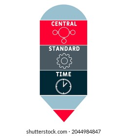 Cst Central Standard Time Acronym Business Stock Vector (Royalty Free ...