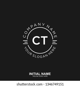 Ct Initial Logo Letter Minimalist Concept Stock Vector (Royalty Free ...