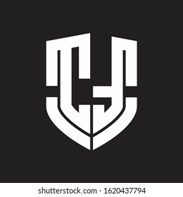 Ct Logo Monogram Emblem Shield Shape Stock Vector (Royalty Free ...