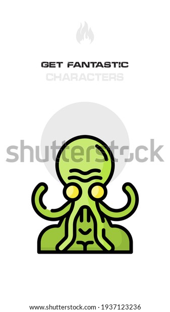Cthulhu Avatars Element Character Design Crazy Stock Vector (Royalty ...