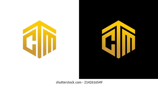 Ctm Letter Logo Design Polygon Monogram Stock Vector (Royalty Free ...