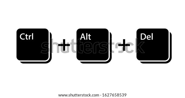 Ctrl Alt Del Key Icon Clipart Stock Vector (Royalty Free) 1627658539 Ctrl Alt Del Key Icon Clipart Stock Vector (Royalty Free) 1627658539