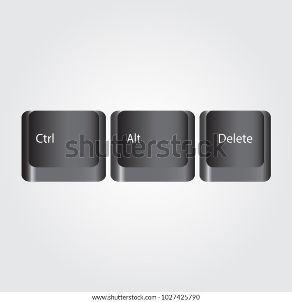Ctrl Alt Del Keyboard Button Concept Stock Vector (Royalty Free ...