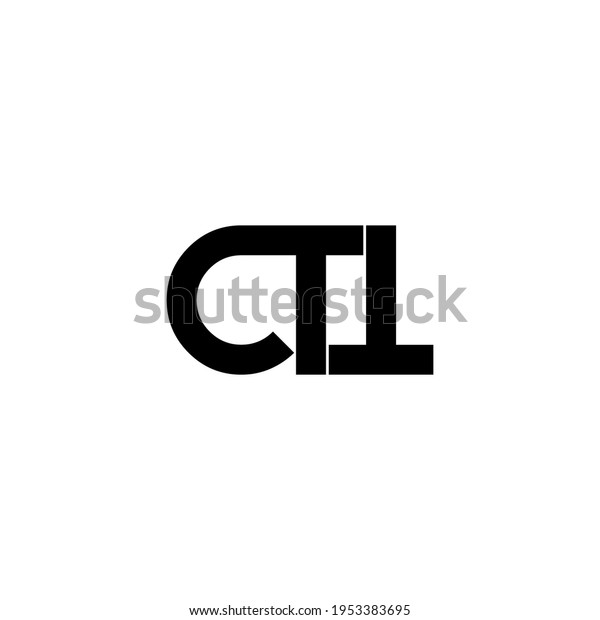 lettre ctt conception originale du logo : image vectorielle de stock ...