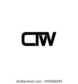 Ctw Letter Original Monogram Logo Design Stock Vector (Royalty Free ...