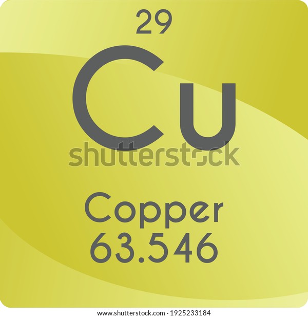 Cu Copper Transition Metal Chemical Element Stock Vector (Royalty Free ...