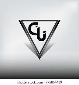 Cu Dark Triangle Logo Highlightshadow Beam Stock Vector (Royalty Free ...