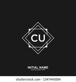 Cu Initial Logo Letter Minimalist Concept Stock Vector (Royalty Free ...