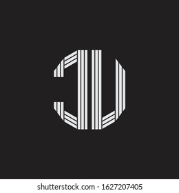 Cu Logo Monogram Outline Style Linked Stock Vector (Royalty Free ...