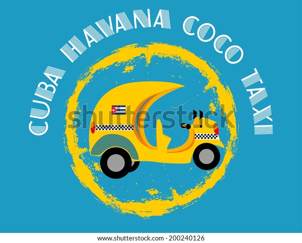 Cuba Coco Taxi Vector Art Stock Vector (Royalty Free) 200240126 ...