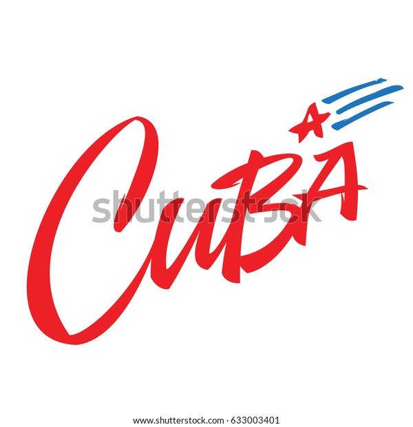 Cuba Lettering Design Tshirt Mug Poster Stock Vector (Royalty Free ...