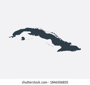 Cuba Outline Map Country Shape National Stock Vector (Royalty Free ...