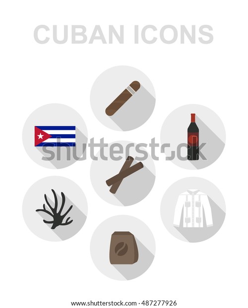 Cuban Icons Vector Illustration Stock Vector (Royalty Free) 487277926 ...