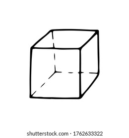 Cube Doodle Style Isolated On White Stock Vector (Royalty Free ...