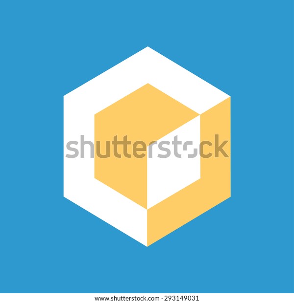 Cube Flat Icon Design Symbol On Stock Vector (Royalty Free) 293149031 ...
