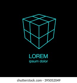 Four Cubes Simple Logo Concept Vector Stock Vector (Royalty Free) 353905433