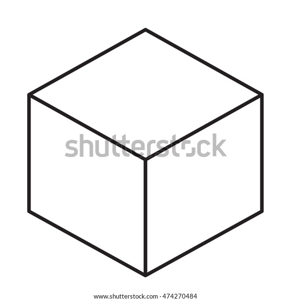 Cube Sign Icon On White Background Stock Vector (Royalty Free) 474270484